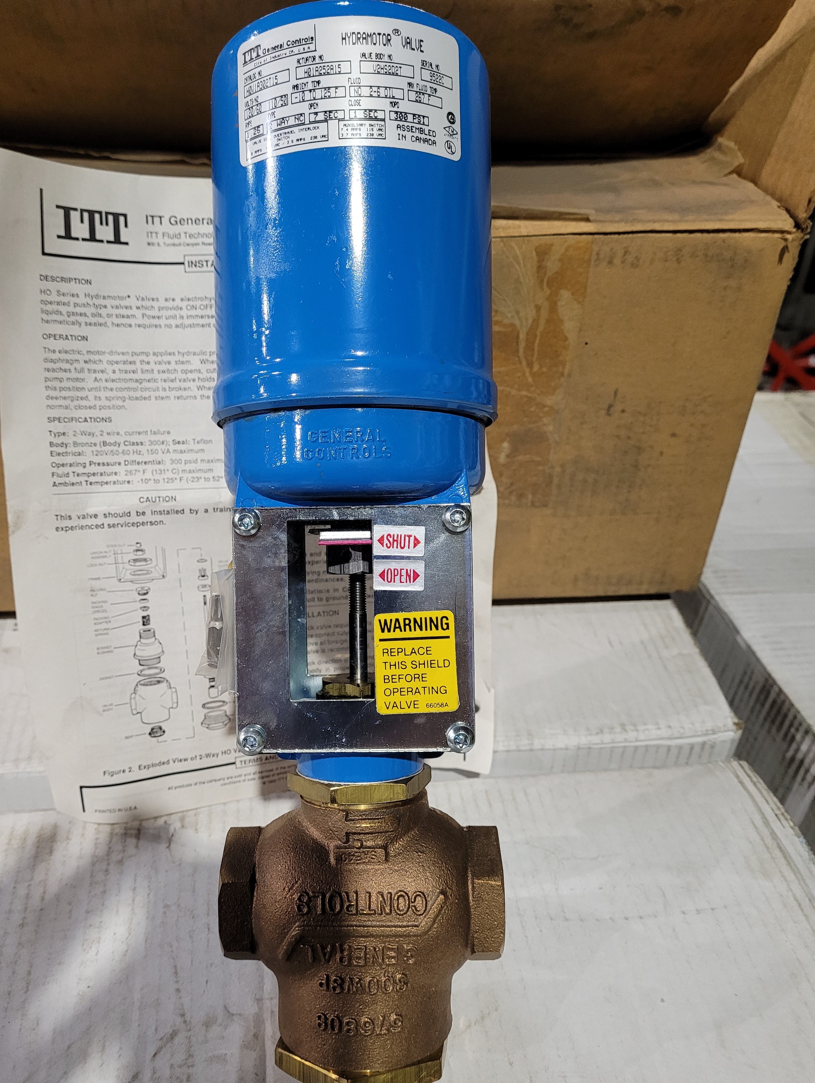 ASCO ITT H0V1A302T15 HYDRAMOTOR 1/2" – Groupe Simoneau